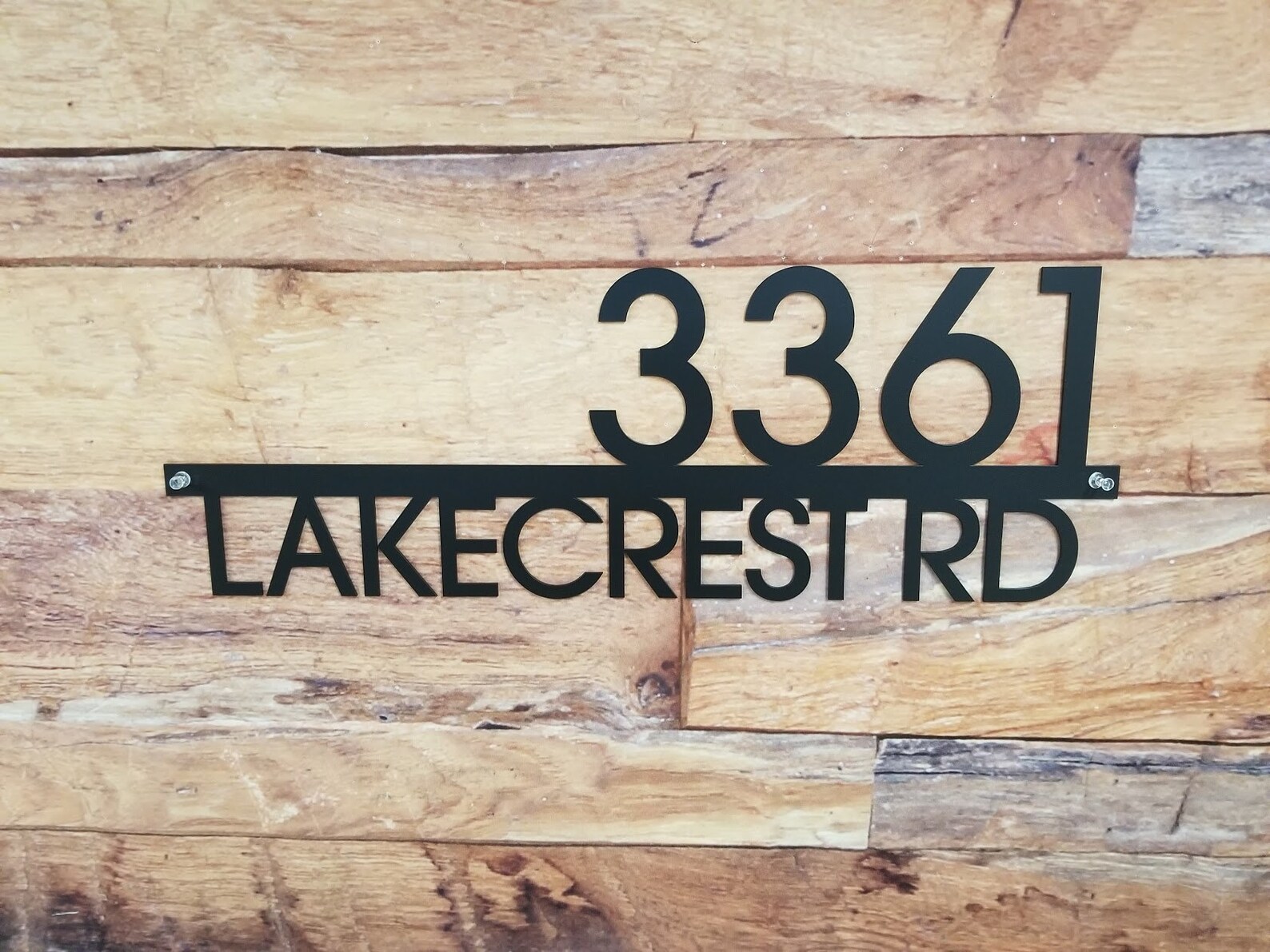 Modern Metal House Number Plaque With Street Name Sign - Etsy