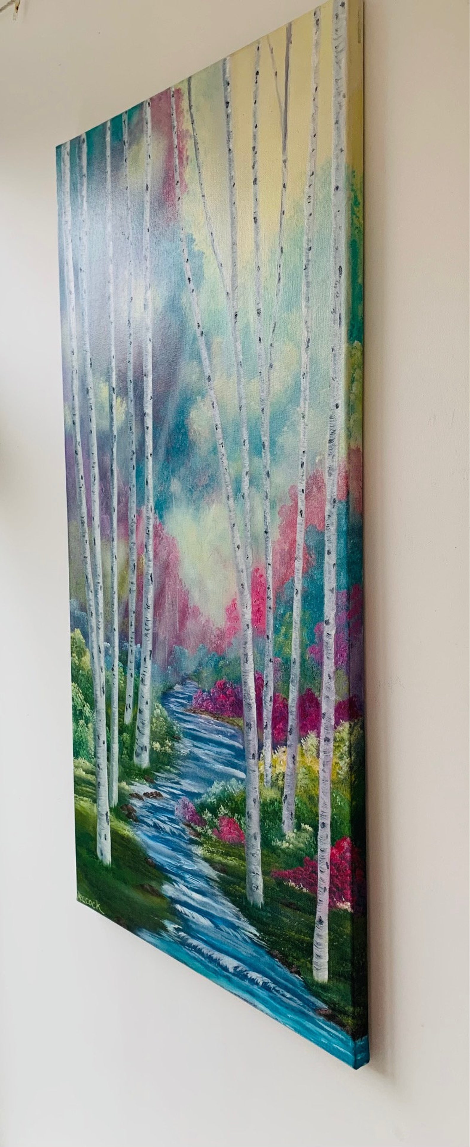 Original Landscape Oil Painting Named Enchanted Stream. - Etsy