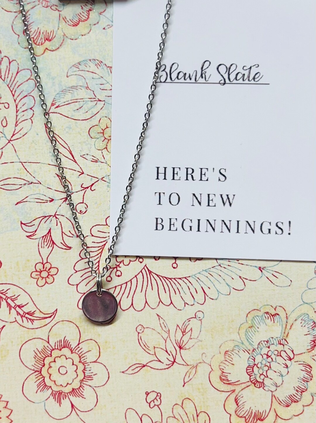 Blank Slate Necklace New Beginnings Necklace Encouragement Gift ...