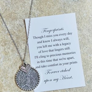 Fingerprint Necklace • Thumbprint Necklace • Fingerprint Jewelry ...