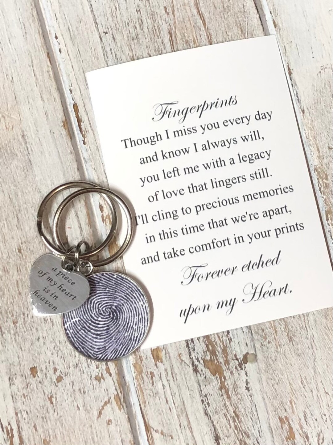 Fingerprint Keychain • Actual Fingerprint Keychain • Memorial ...