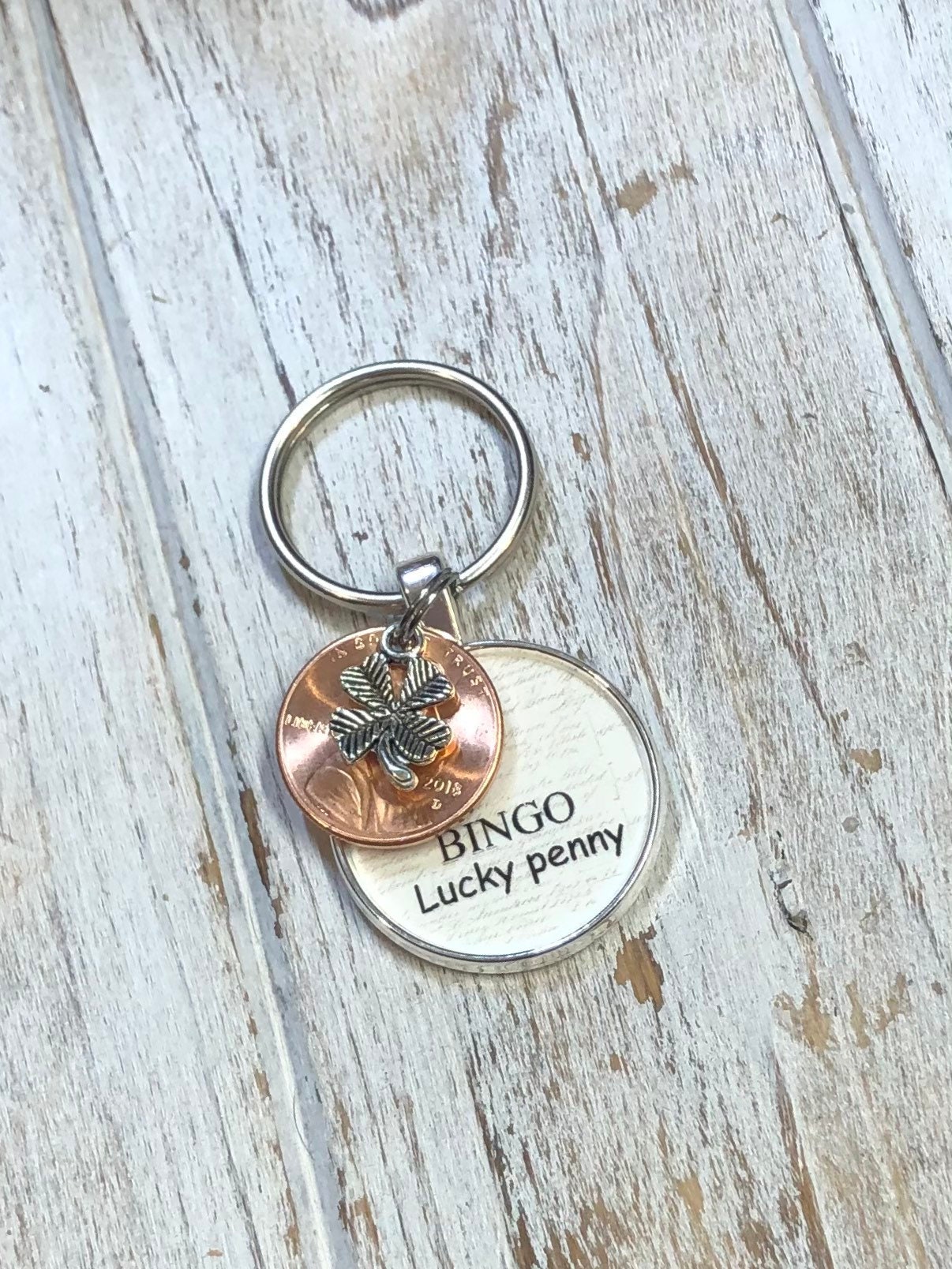 Bingo Gift Good Luck charm Bingo Keychain Good Luck coin | Etsy
