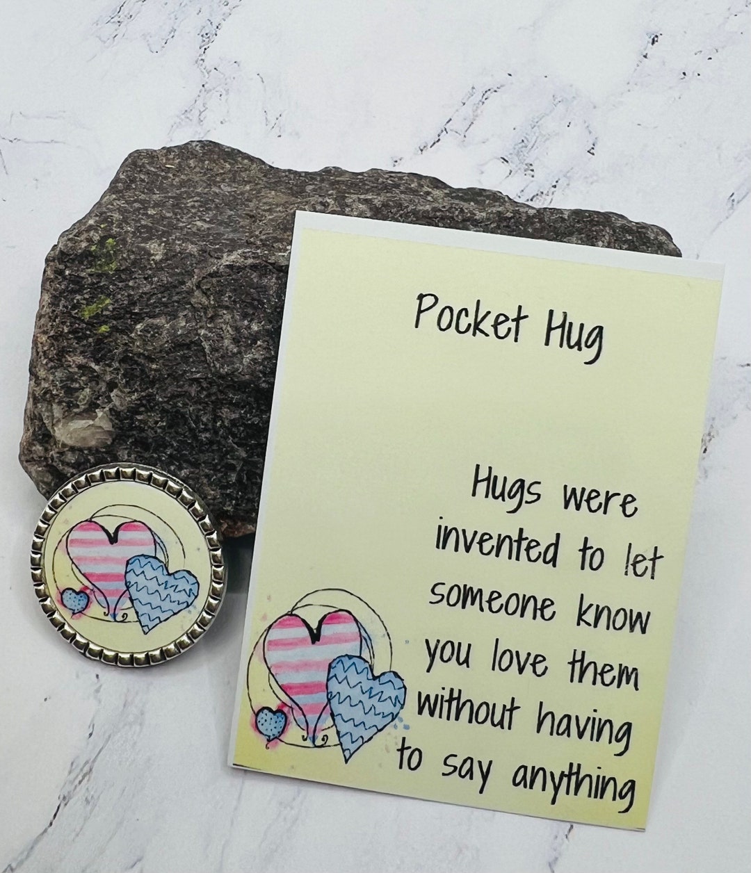 Pocket Hug, Pocket Token, Pocket Heart, Mother Daughter Gift, Good Luck ...