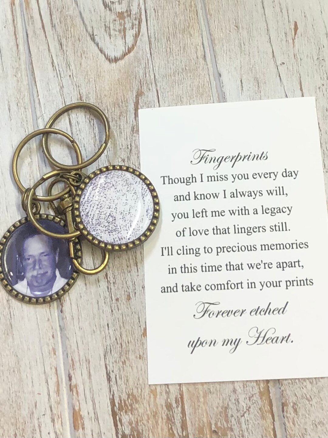 Fingerprint Keychain • Thumbprint Keychain • Memorial Gift ...