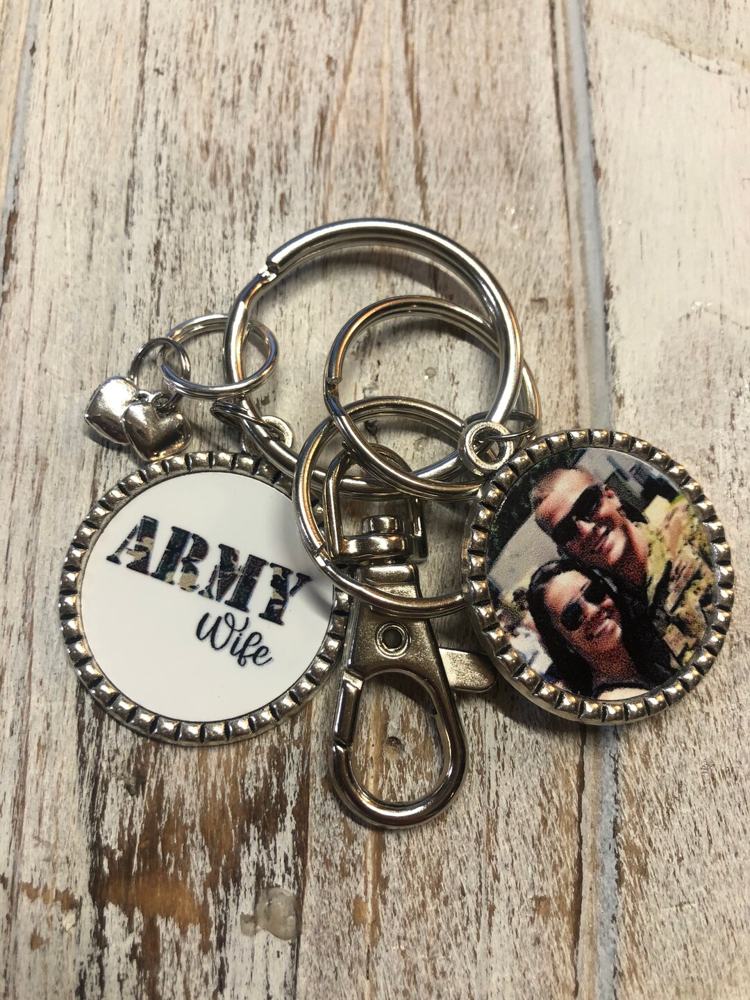 Army Wife Photo Keychain • Deployment Keychain • Military Keychain ...