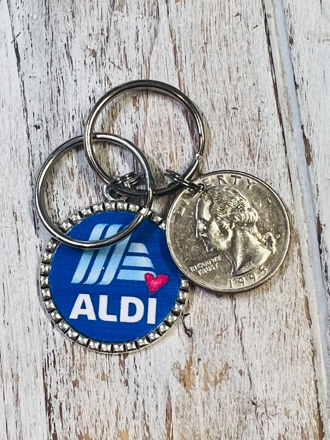 Aldi Quarter • Aldi Keychain • Personalized Aldi Keychain • Aldi Coin ...