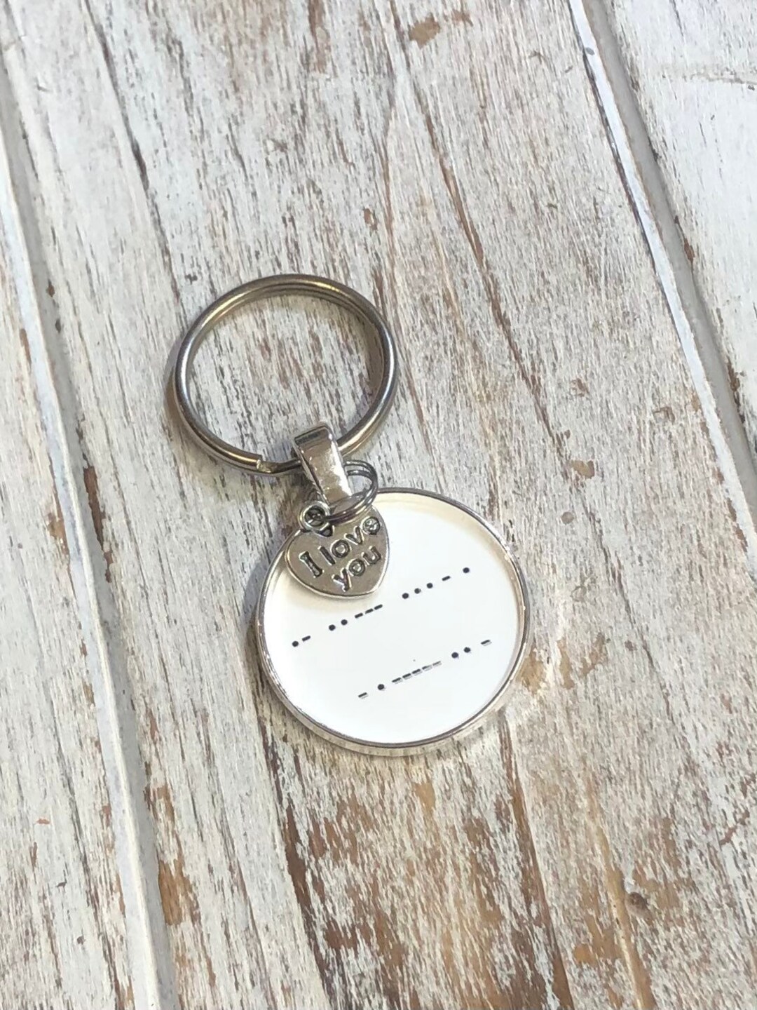 Morse Code Keychain • I Love You in Morse Code • Morse Code Key Chain ...
