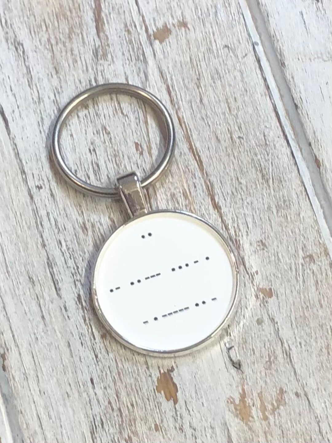 Morse Code Keychain I Love You in Morse Code Morse Code Key Chain I ...