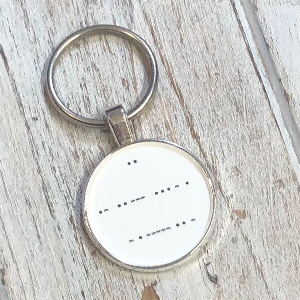 Morse Code Keyring - Etsy