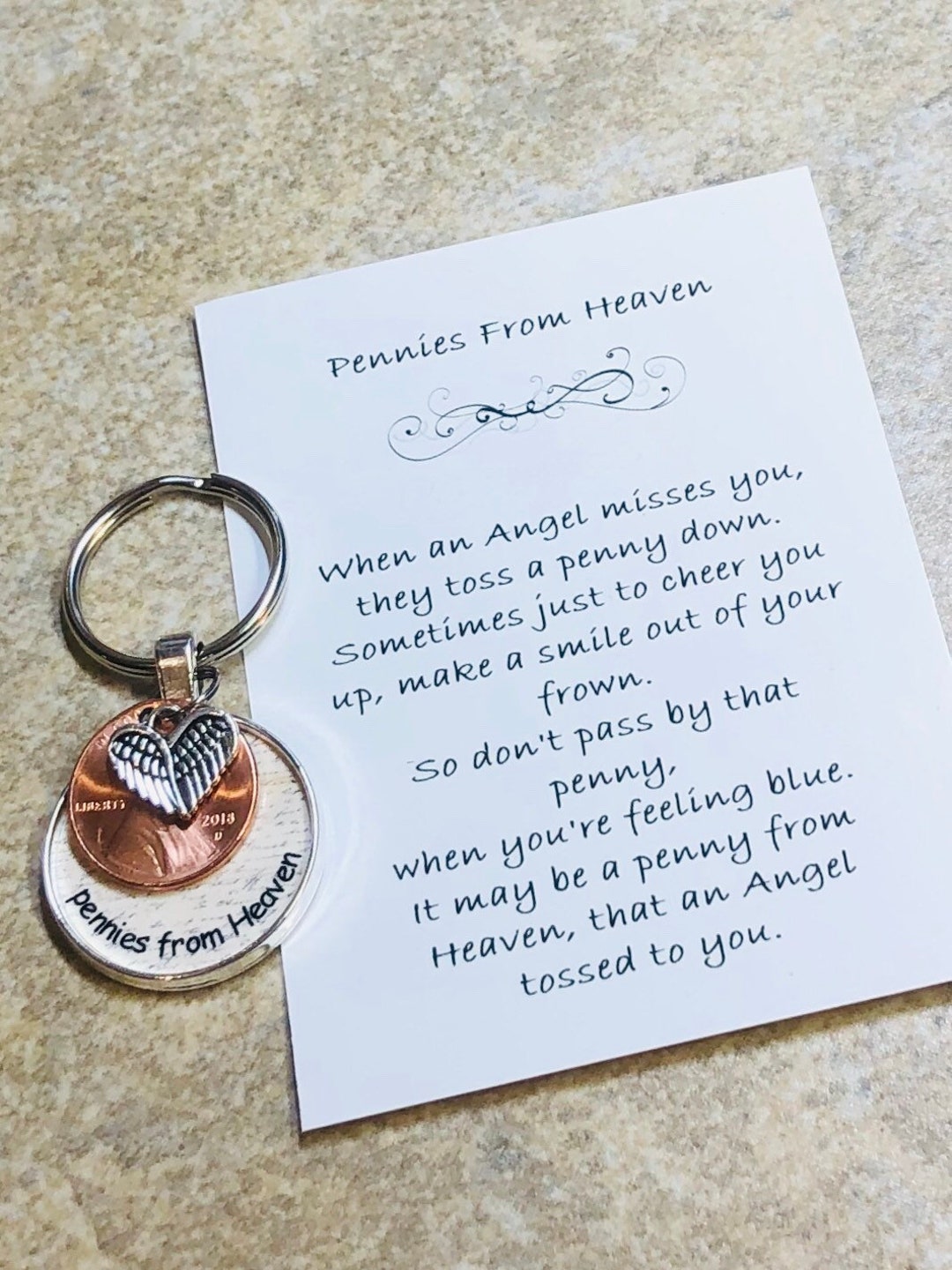 Memorial Gift • Memorial Keychain • Penny Keychain • Pennies From ...