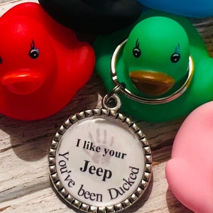 Jeep Duck Ducked Keychain Jeep Keychain I Like Your Jeep - Etsy