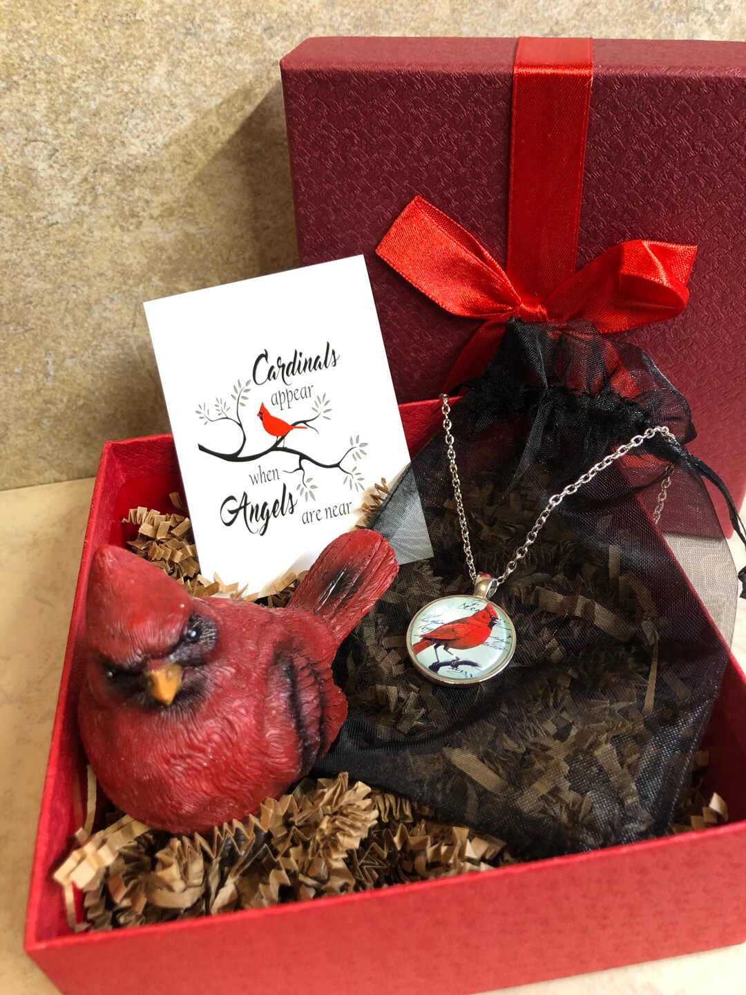 Memorial Gift Set • Cardinal Gift Set • Cardinal Gift Box • Sympathy ...