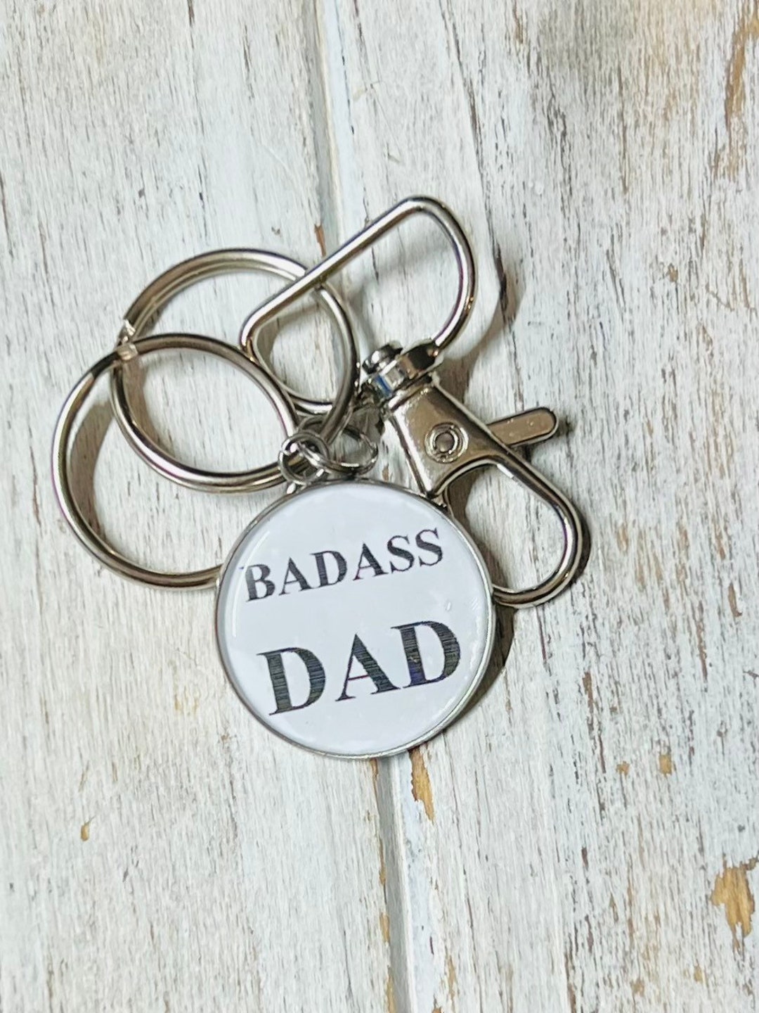 Dad Gift Dad Keychain Badass Dad Badass Father Bonus Dad Fathers Day ...