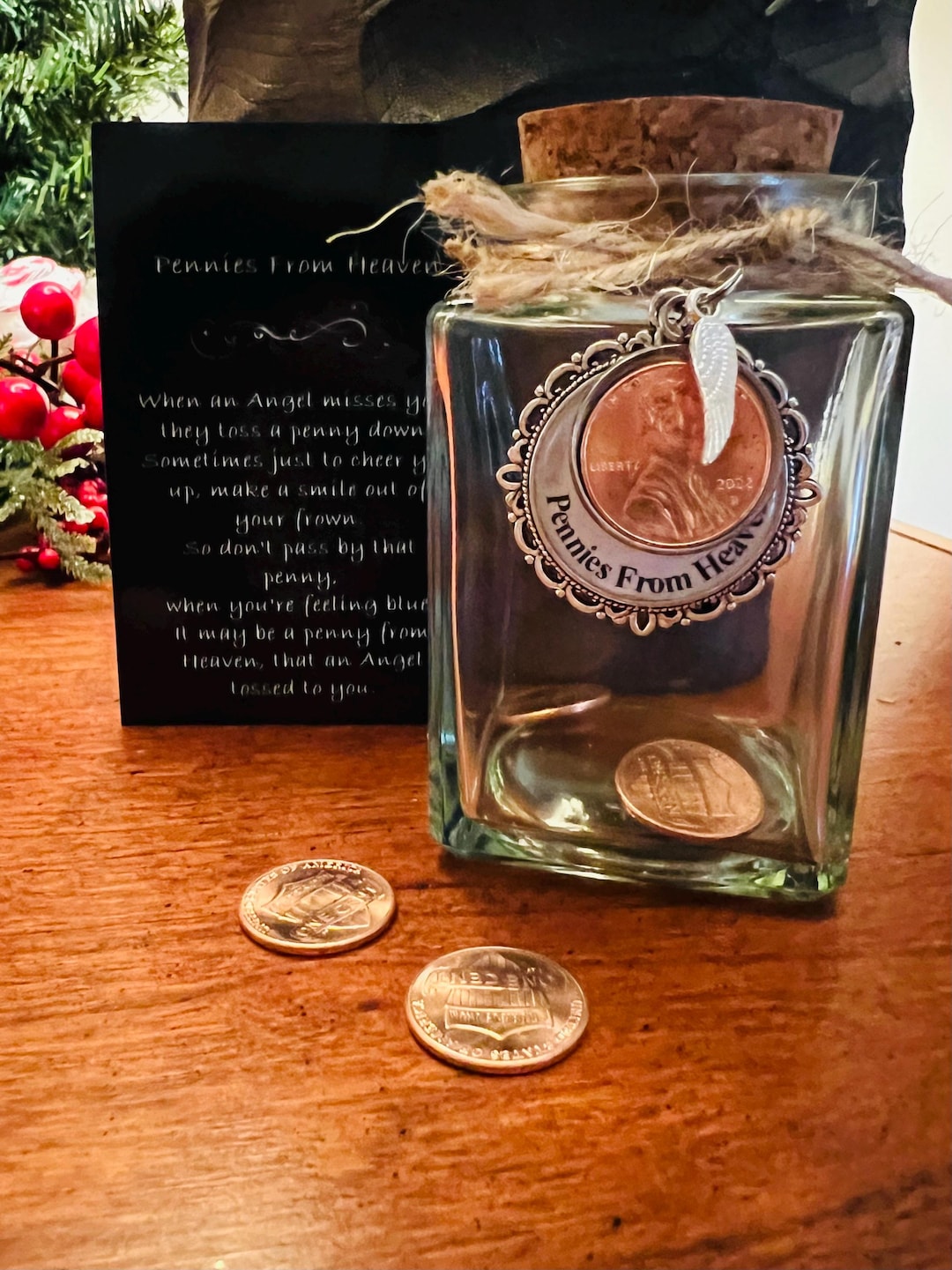 Pennie’s From Heaven Jar • Penny From Heaven Bank • Loss of Loved One ...