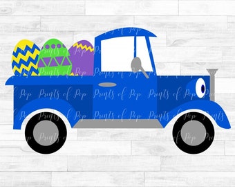 Easter truck svg | Etsy