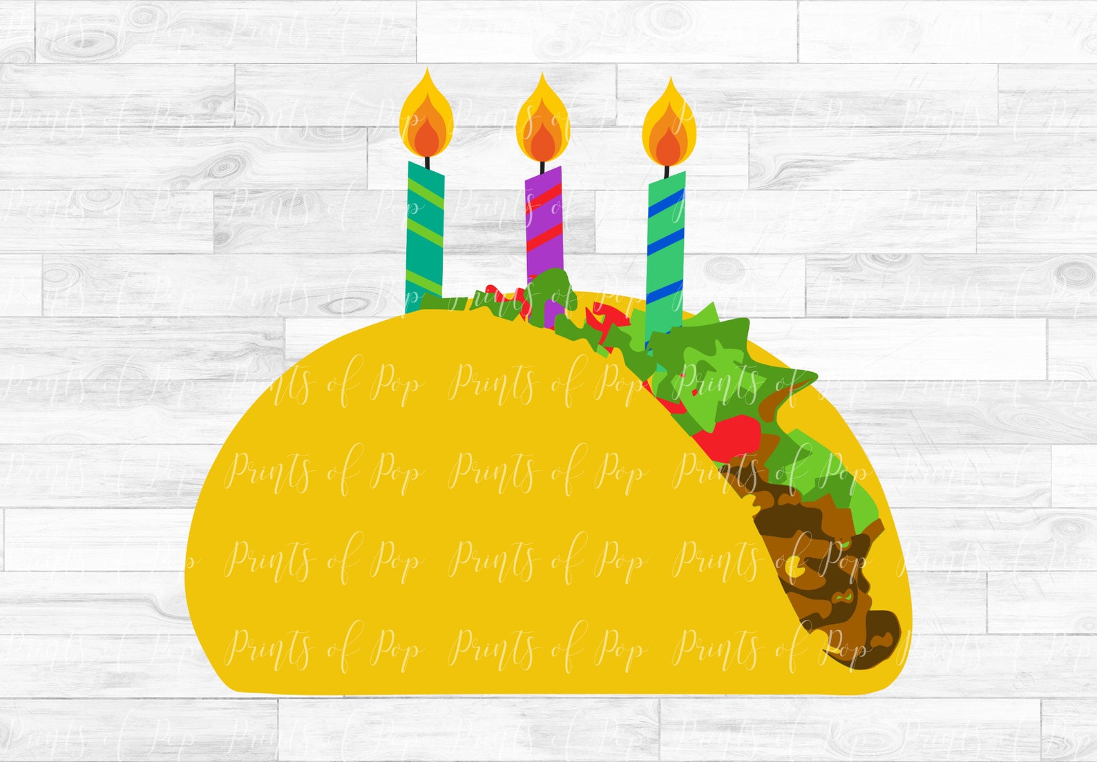 Birthday Taco Svg Taco With Candles Clip Art Sublimation - Etsy