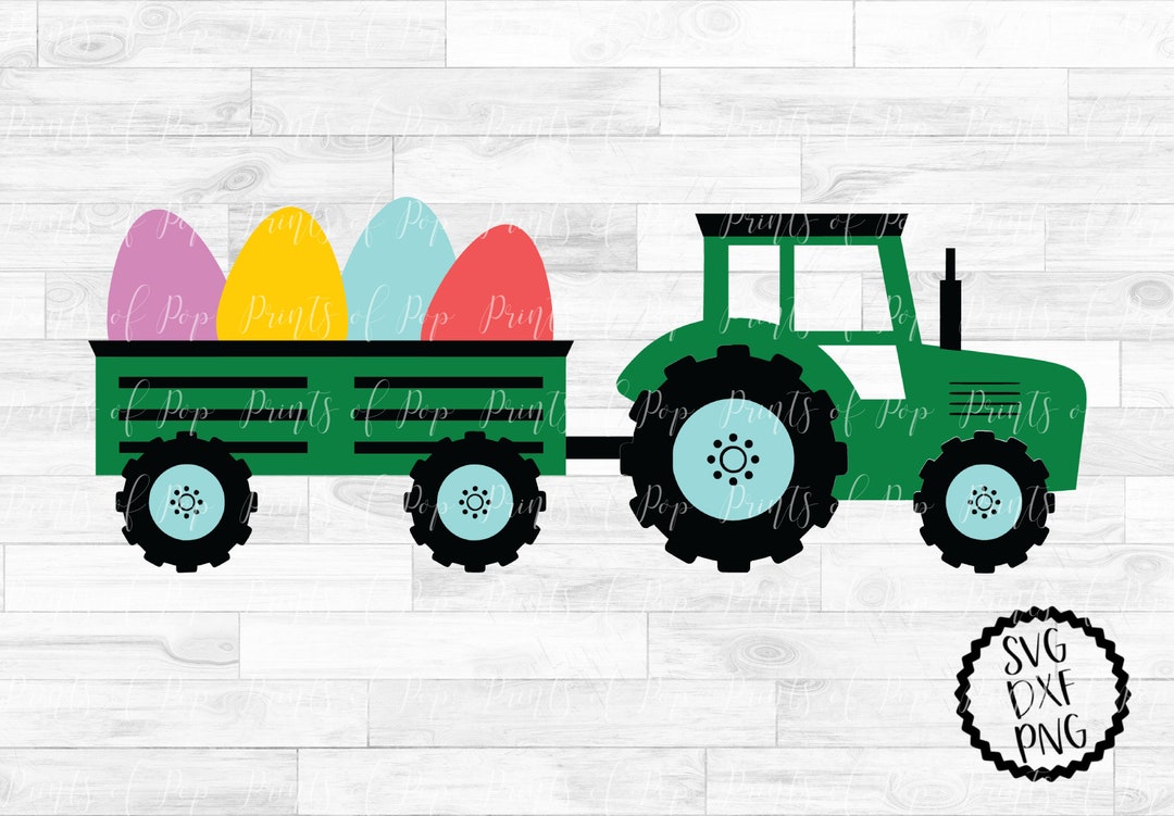 Tractor Svg, Easter Eggs Clip Art, Easter Sublimation, Svg, Dxf, Png ...