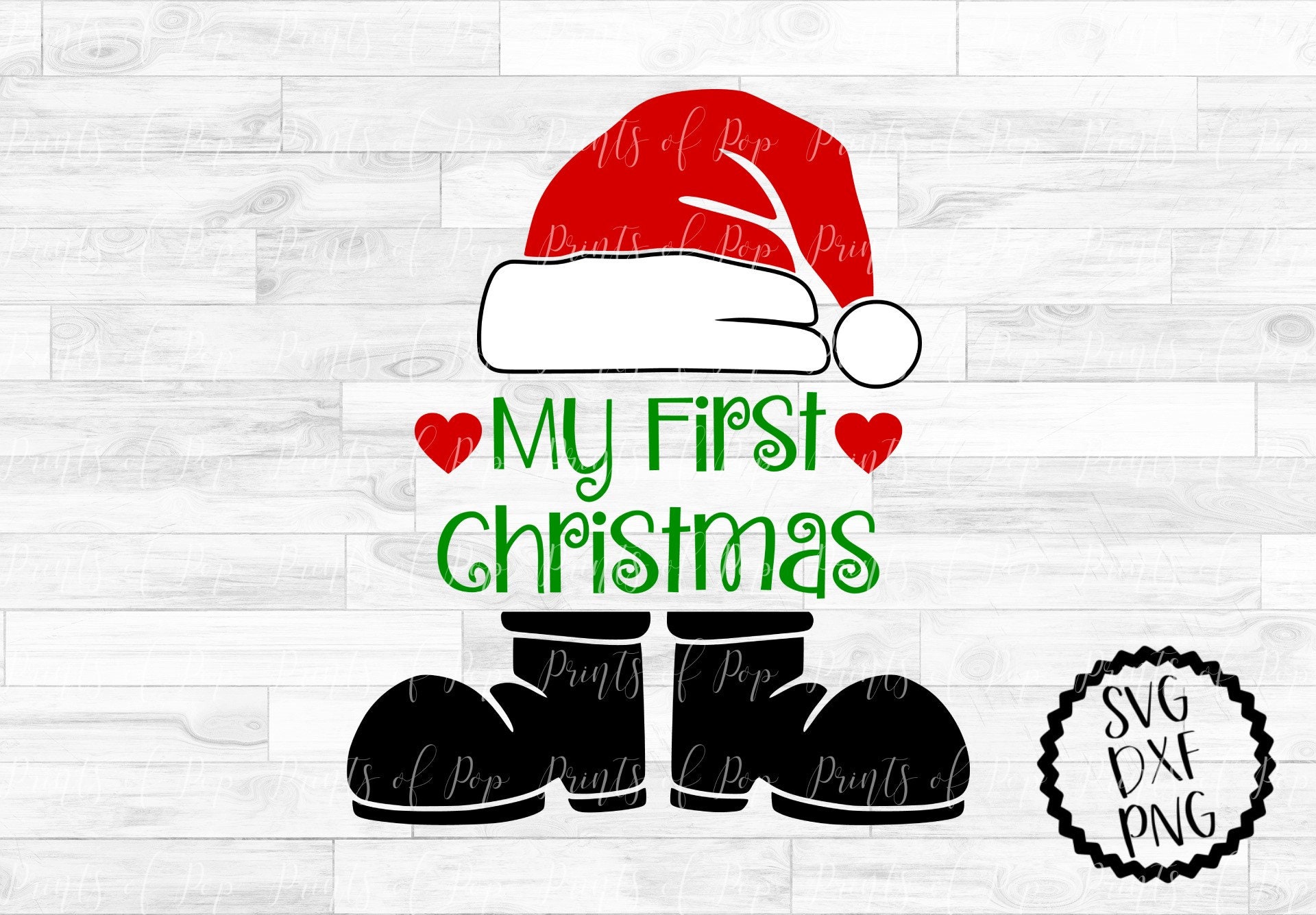 My First Christmas Santa Claus Svg, Santa Hat Clip Art, 1st Christmas ...