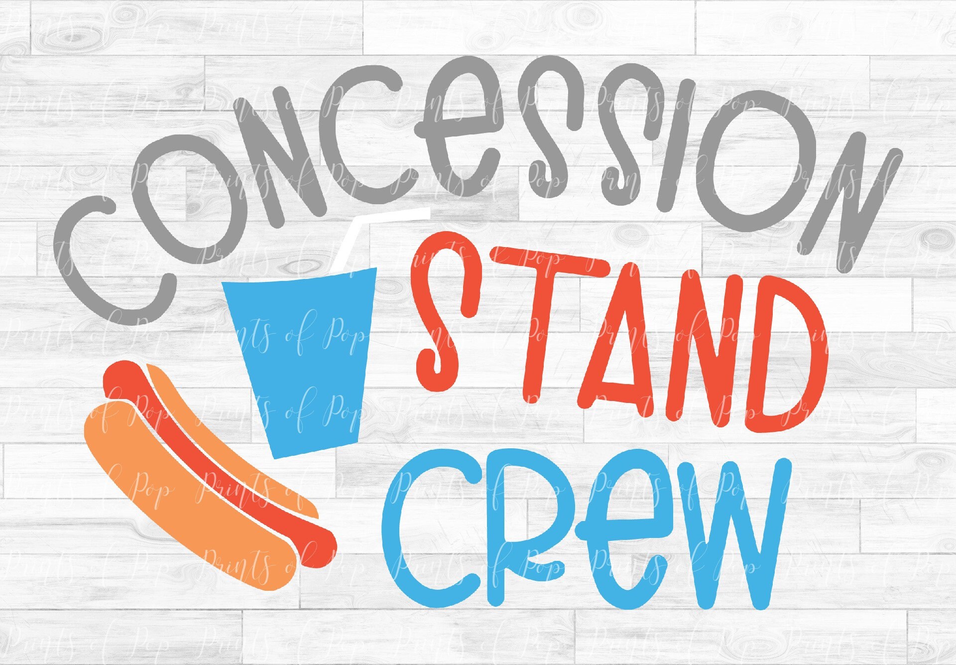 Concession Stand Crew svg Hotdog Clip Art Food Sublimation | Etsy
