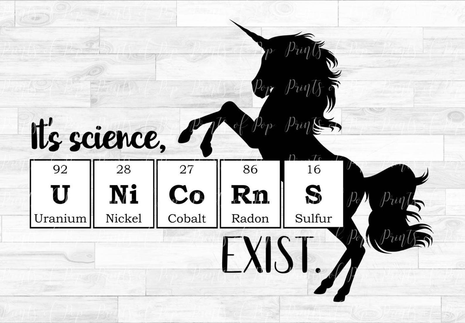 Unicorn Svg Periodic Table Clip Art Science Sublimation - Etsy