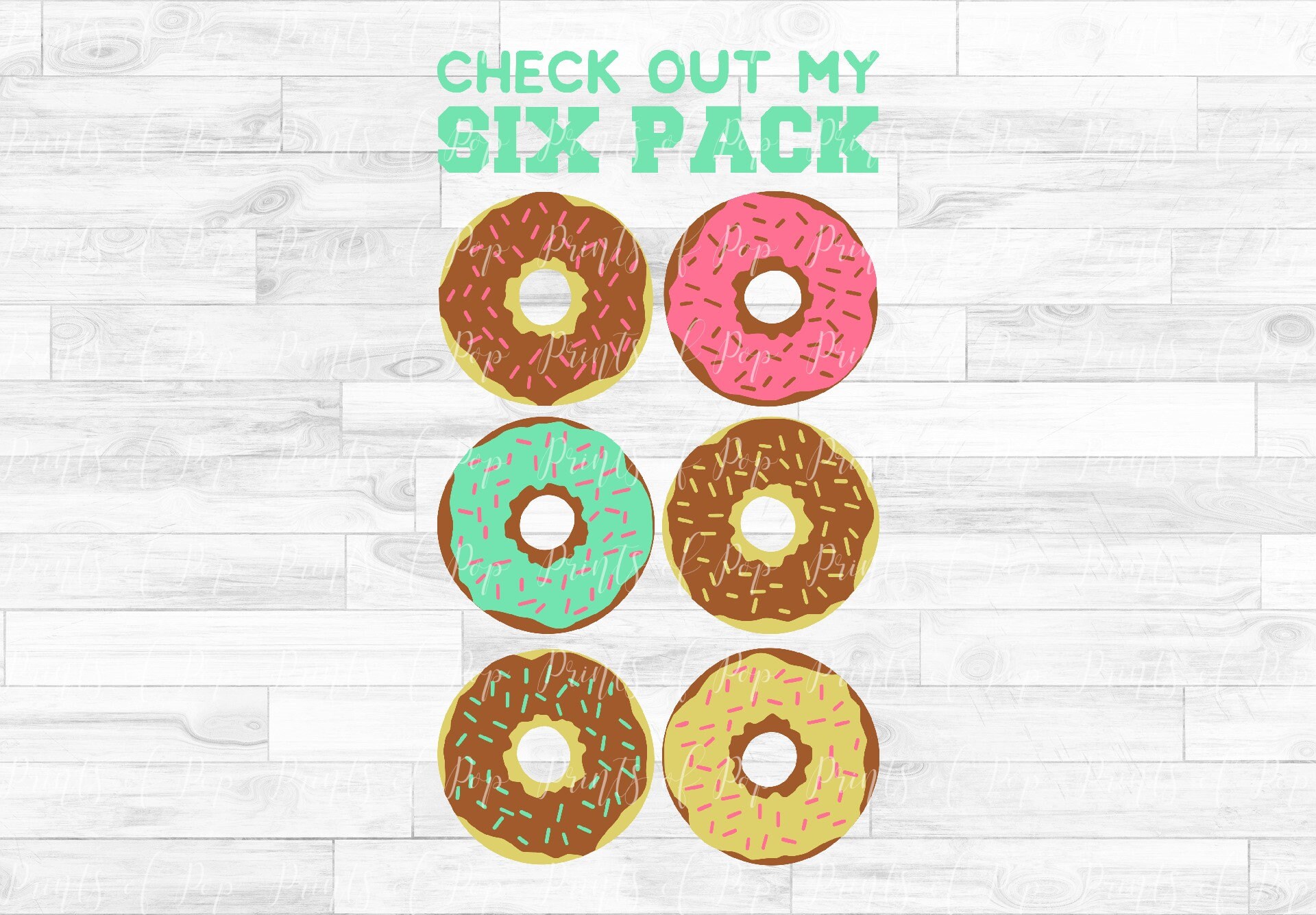 Donut Svg Six Pack Doughnut Clip Art Breakfast Donut | Etsy
