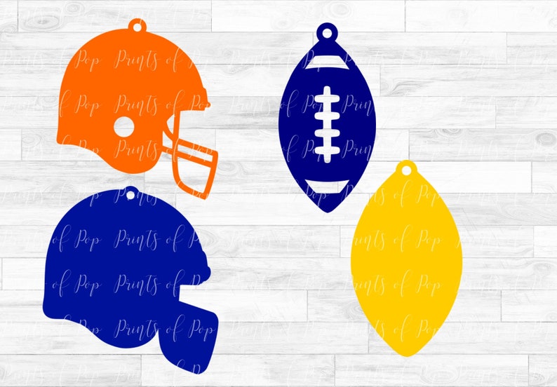 Football Earrings Svg, Football Helmet Earrings Clip Art, Svg, Dxf, Png ...
