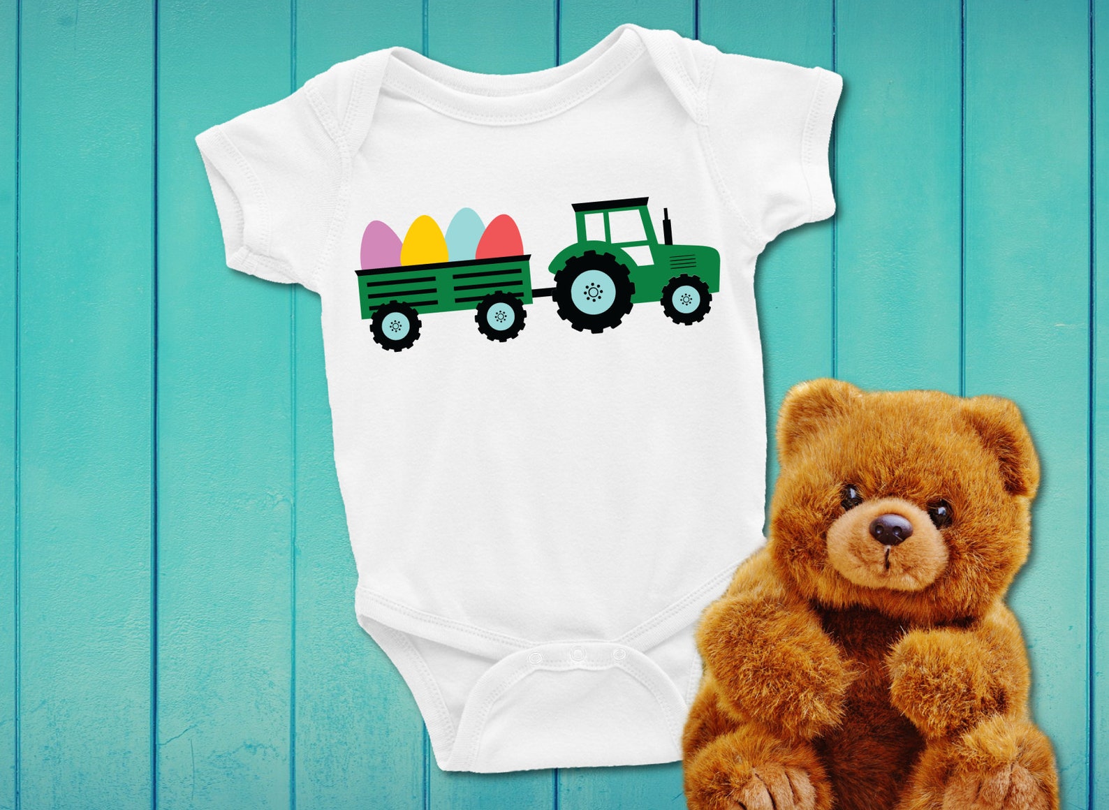 Tractor Svg Easter Eggs Clip Art Easter Sublimation Svg - Etsy