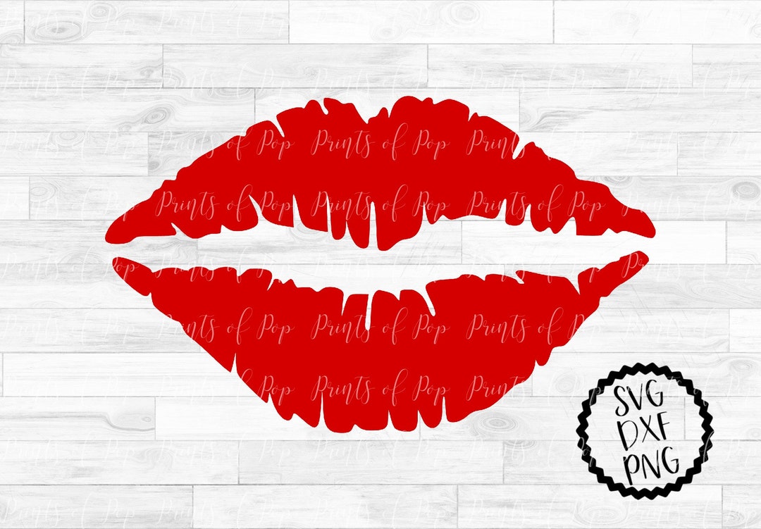 Kiss Svg, Lips Clip Art, Valentine's Day Sublimation, Svg, Dxf, Png ...
