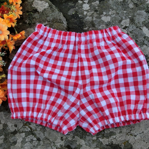 Red and White Gingham Bloomers - Etsy