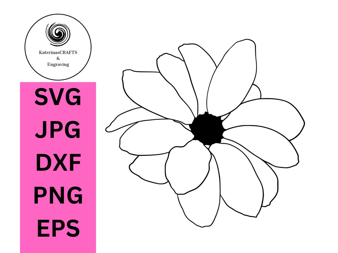 Black Eyed Susan Daisy Flower SVG, Natural, Original, Hand Drawn ...