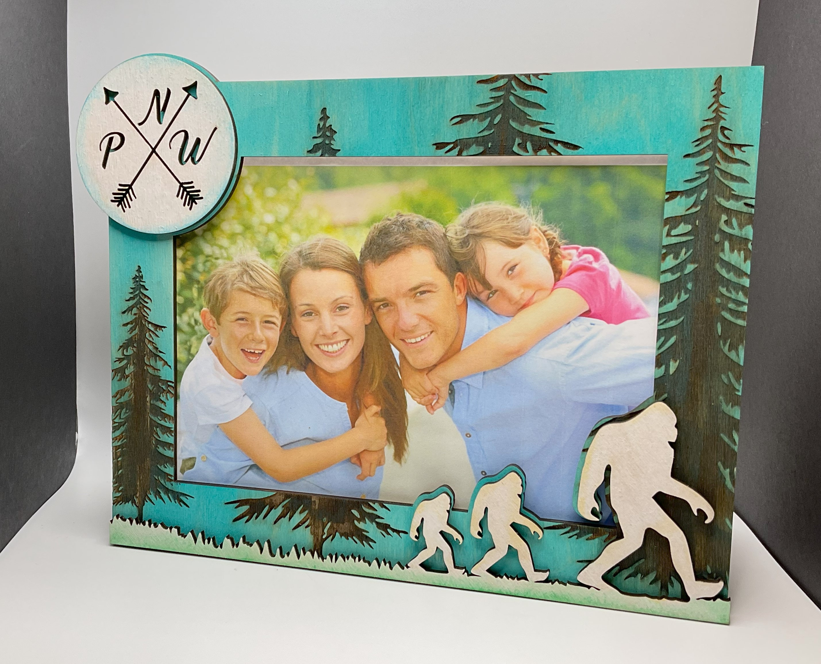 Bigfoot Family PNW 5 X 7 Photo Frame DIY KIT, Sasquatch, Photo Frame ...