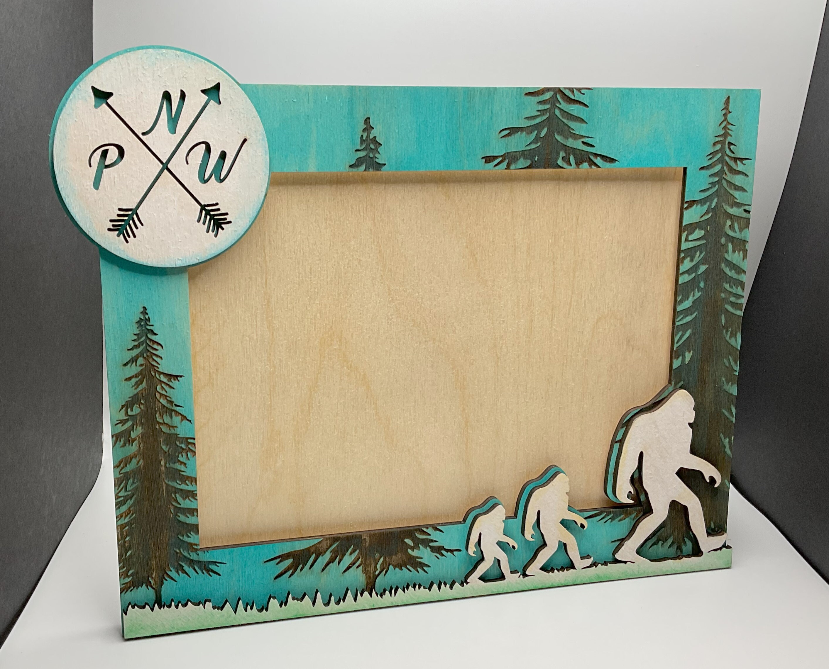 Bigfoot Family PNW 5 X 7 Photo Frame DIY KIT, Sasquatch, Photo Frame ...