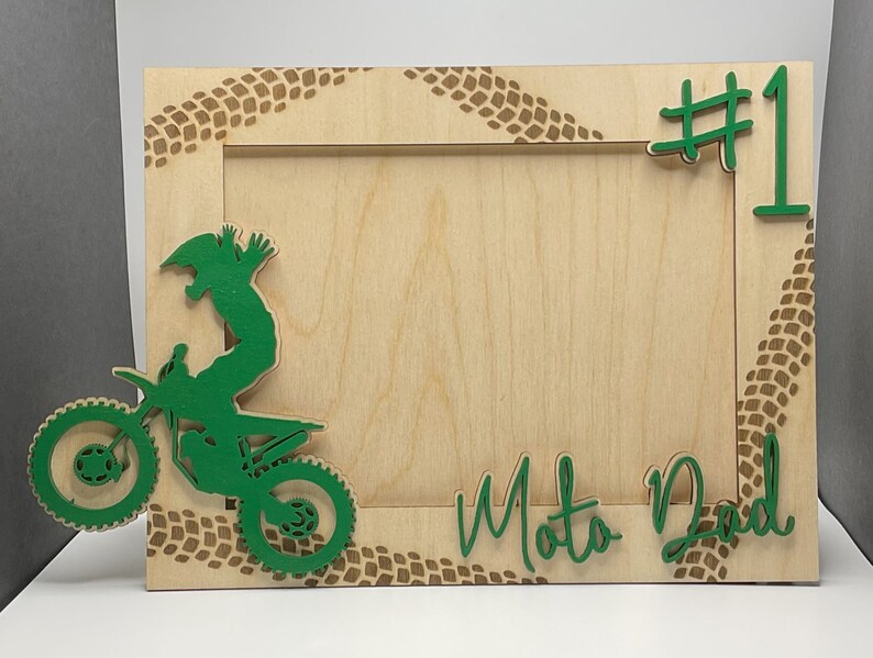 Custom Motocross Family 5x7 Horizontal Photo Frame - Unique Gift for #1 ...