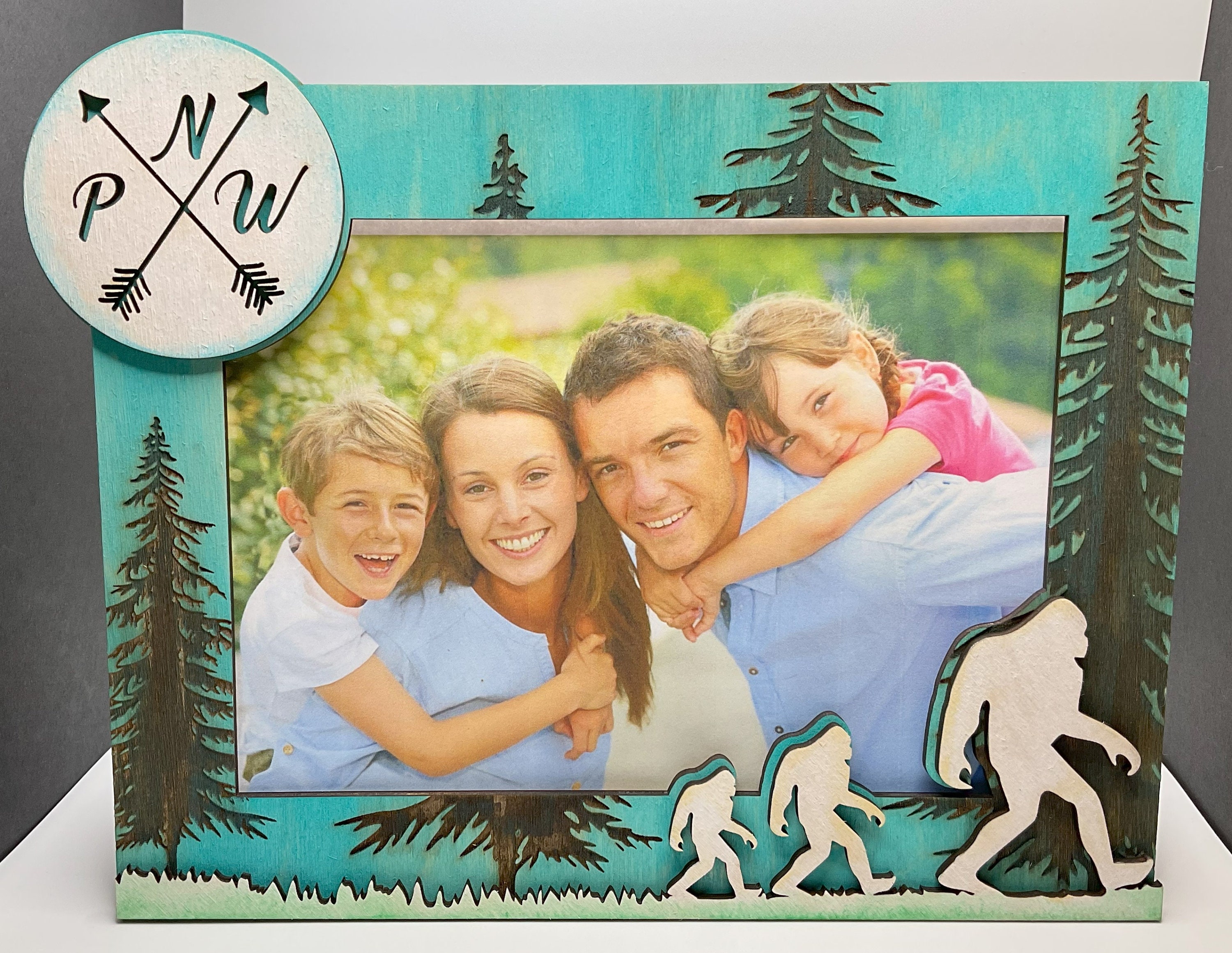Bigfoot Family PNW 5 X 7 Photo Frame DIY KIT, Sasquatch, Photo Frame ...
