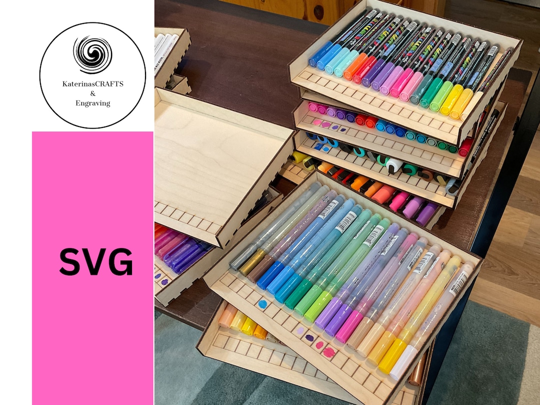 Paint Pen Storage Box SVG, Paint Pen Organizer, Tooli-art Fine Paint ...