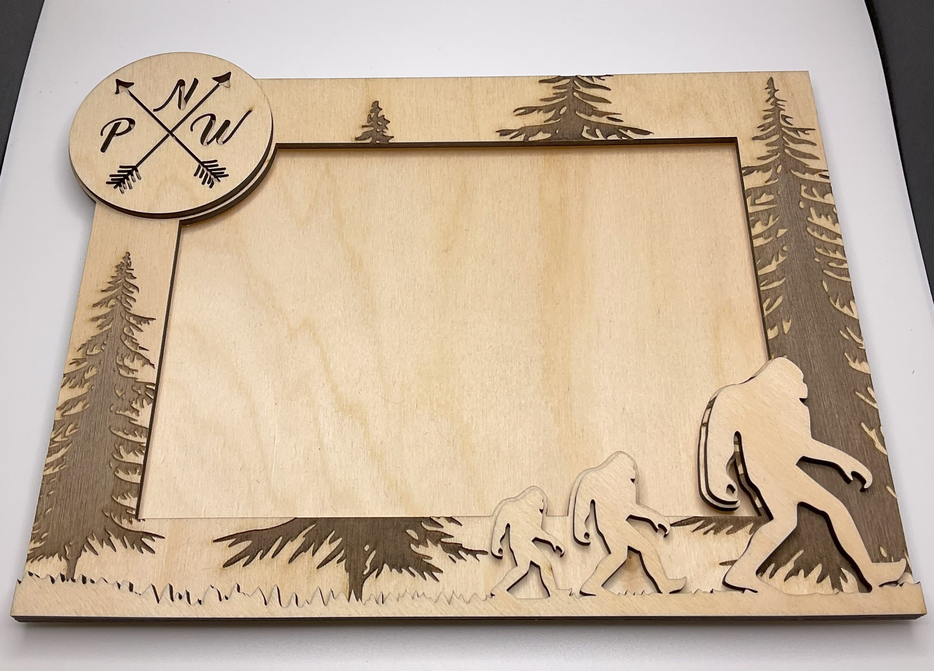 Bigfoot Family PNW 5 X 7 Photo Frame DIY KIT, Sasquatch, Photo Frame ...
