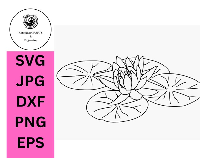 Water Lily Svg, Lily Pad Svg - Etsy Canada