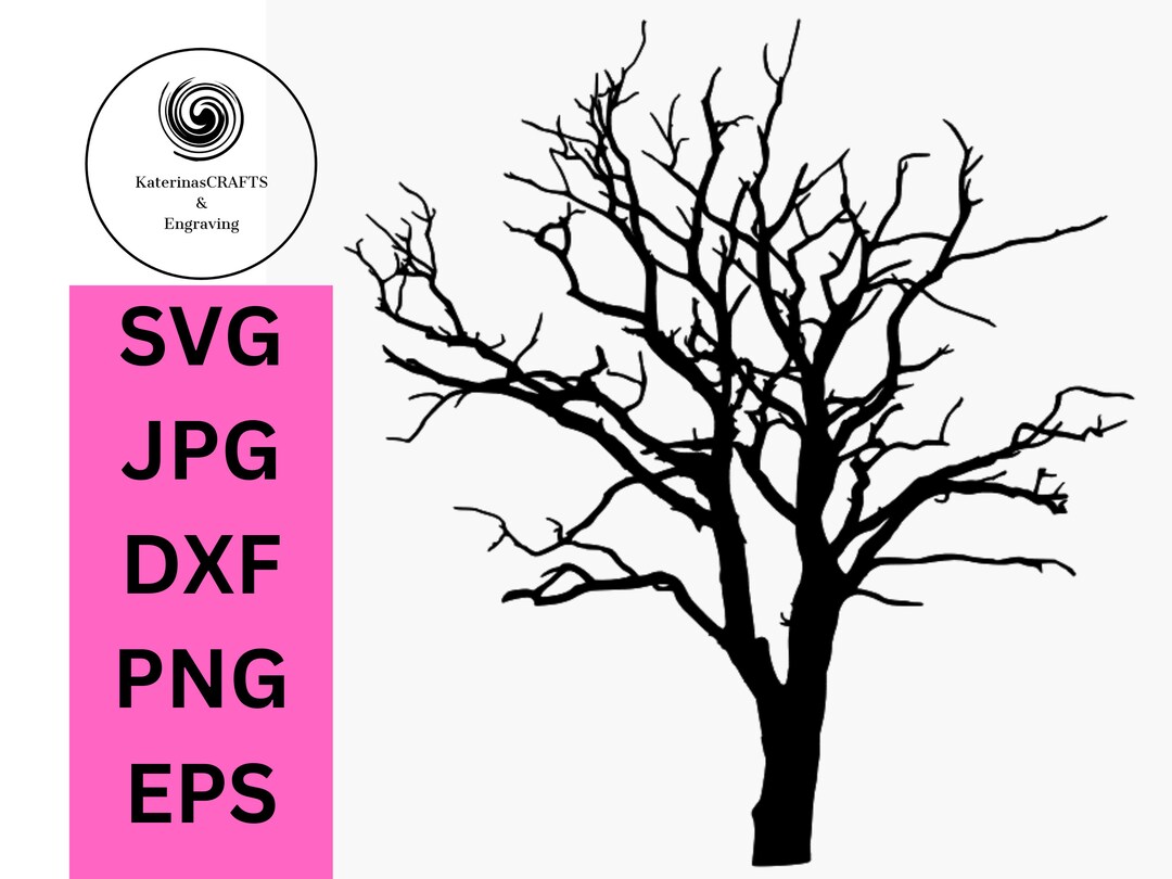 Winter Tree SVG, No Leaves Original, Hand Drawn, Digital Download for ...