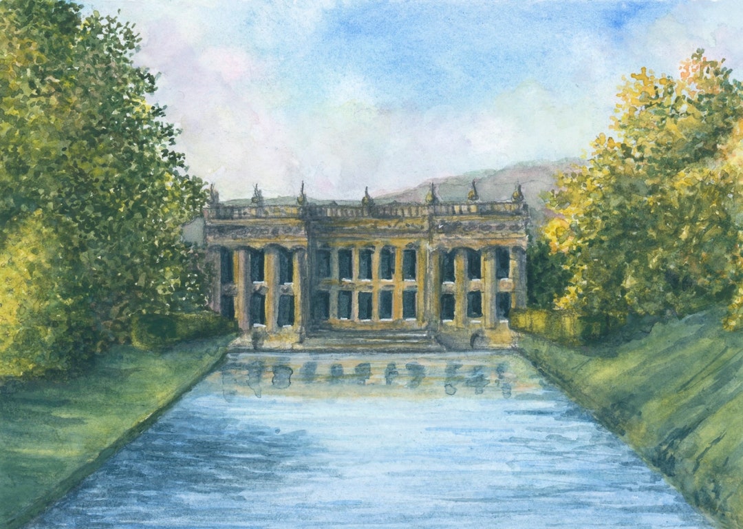 Pemberley || Pride and Prejudice Watercolor Wall Art - Etsy