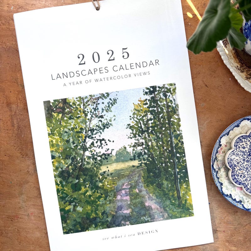 Watercolor Calendar - Etsy