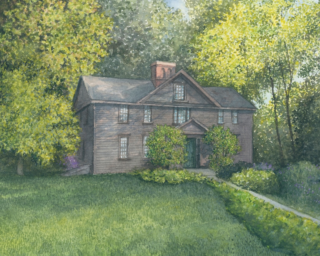 Little Women House || Watercolor Wall Art - Etsy