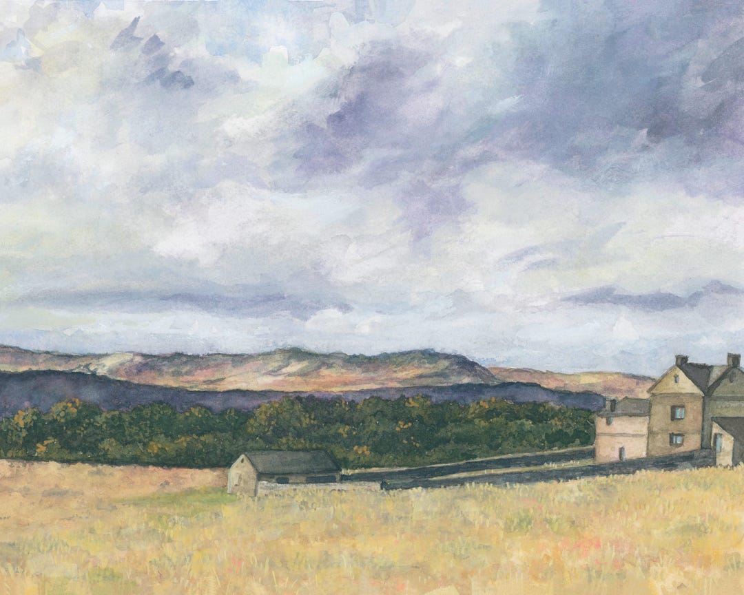 The Moors || Jane Eyre Watercolor Wall Art - Etsy