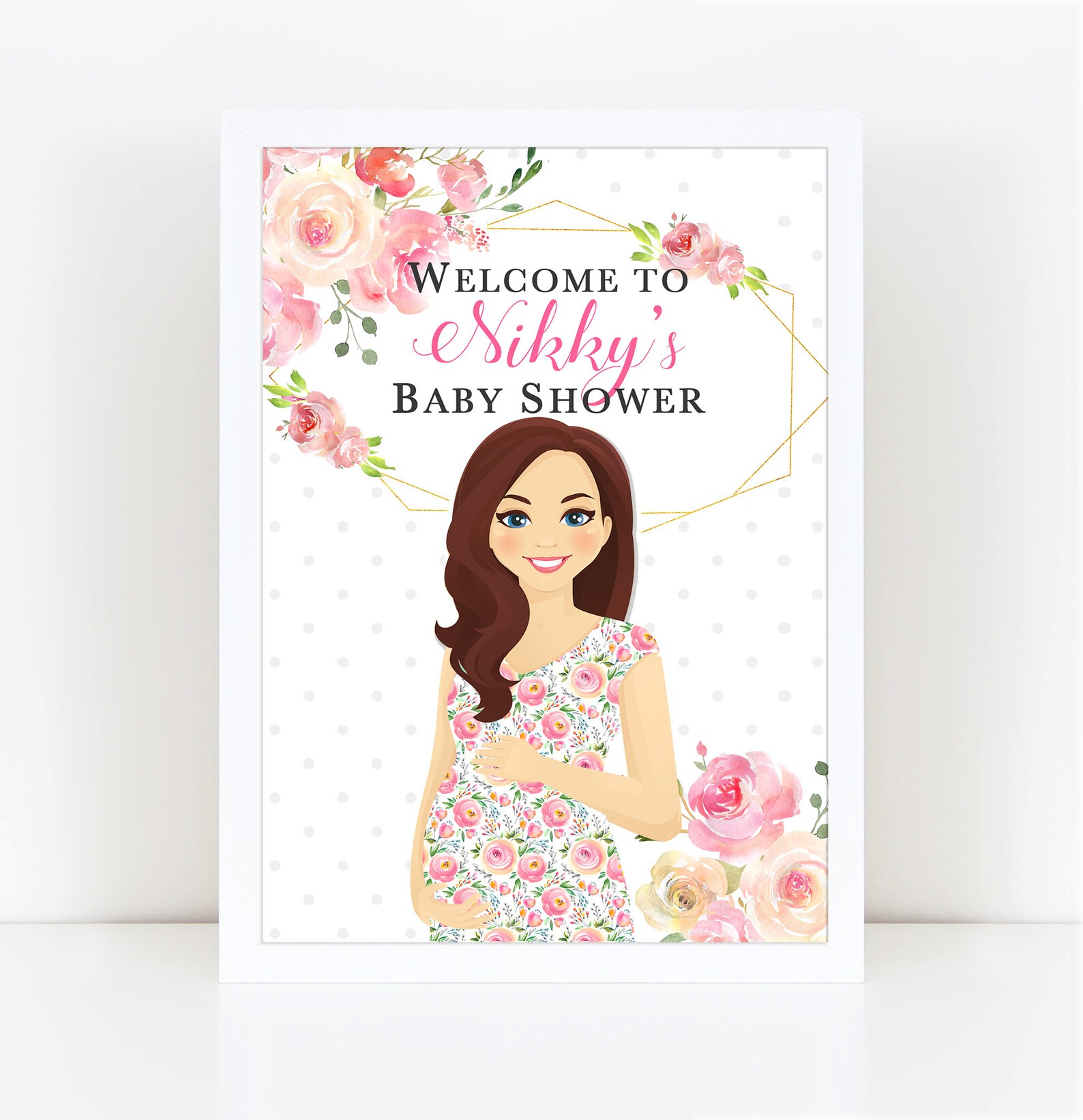 Floral Baby Shower Welcome Sign Mom to Be Clip Art Sign Baby - Etsy