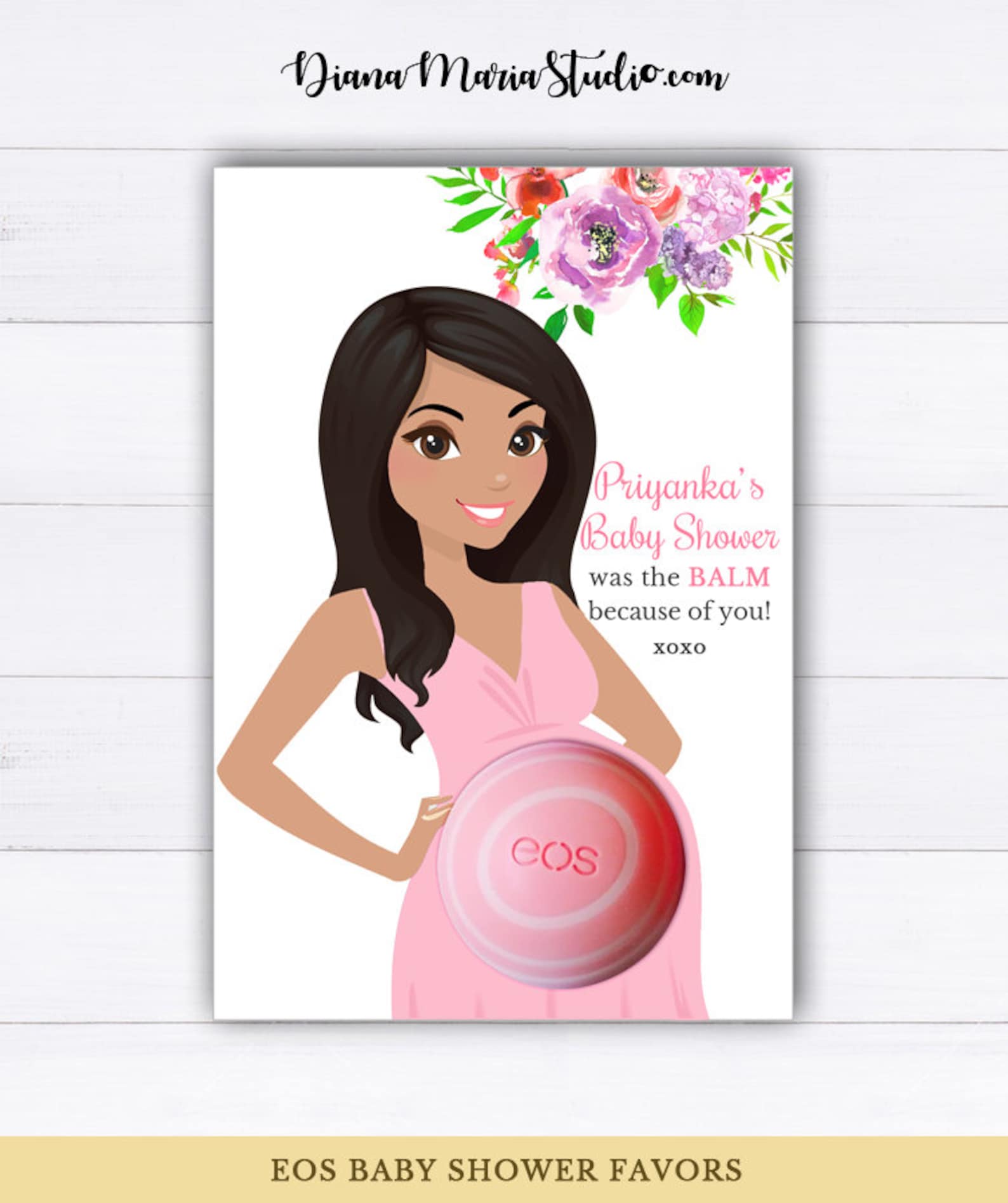 Eos Baby Shower Favors Eos Balm Holder Indian Mom-to-be - Etsy Canada