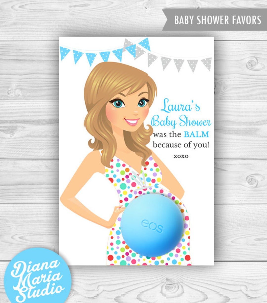 Eos Baby Shower Favors Belly Balm Holder Personalized Mom-to-be Eos ...