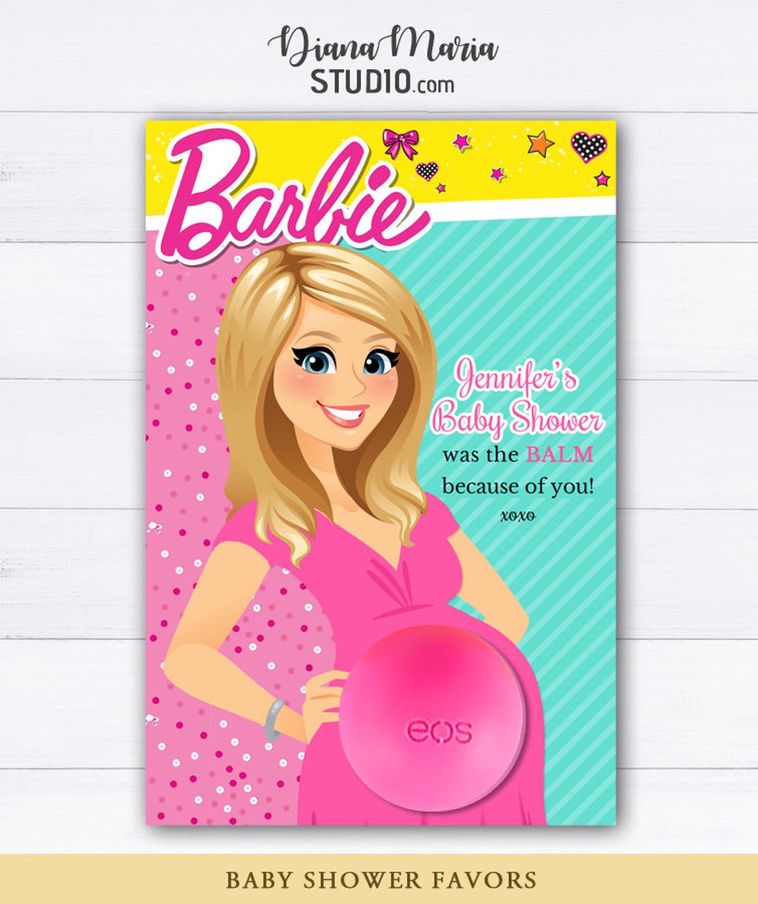 EOS Baby Shower Favors Barbie Baby Shower Theme - Etsy