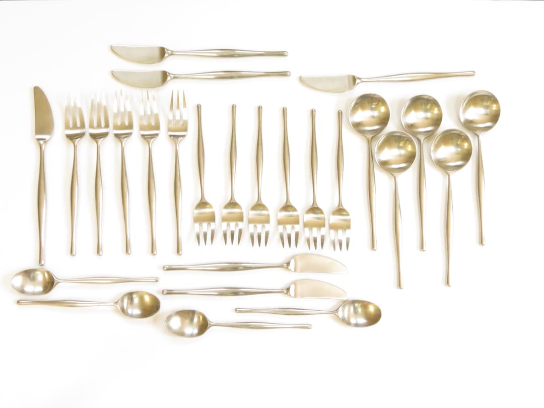 Mid Century 26 Piece Set Lauffer Flatware Norway - MCM Lauffer ...