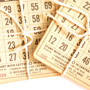 Set 10 Vintage Bingo Cards Old Bingo Cards Antique Bingo | Etsy