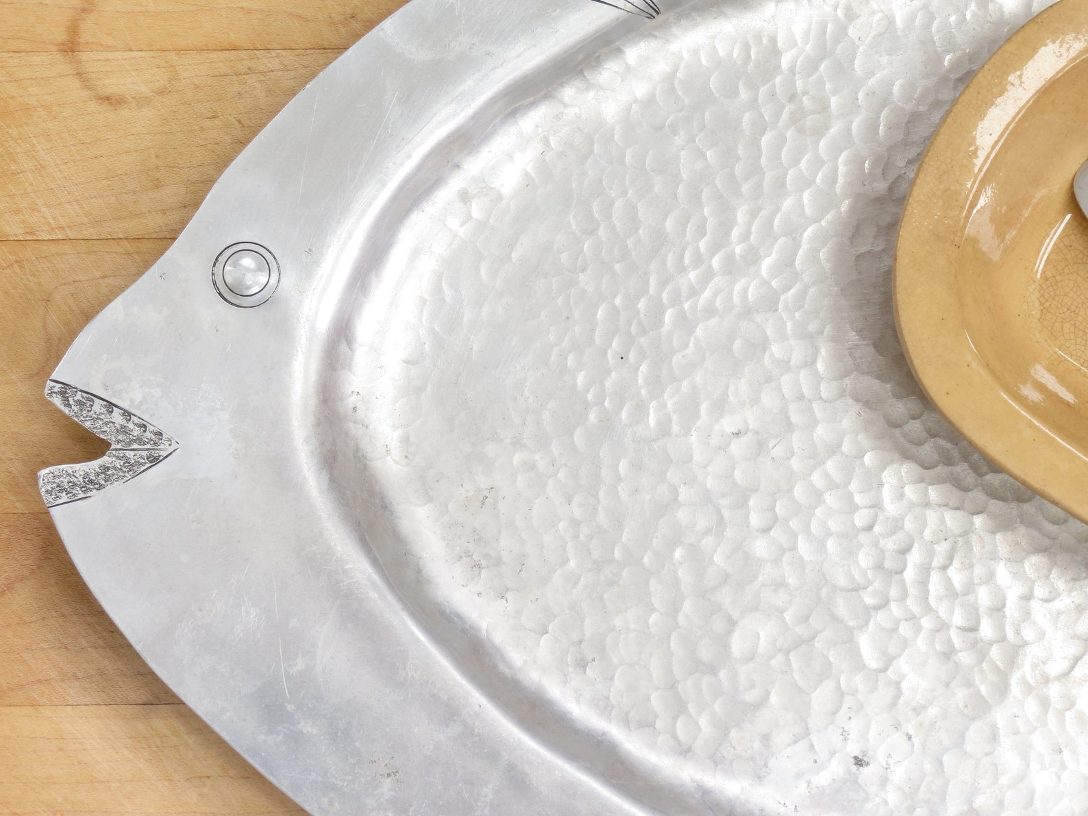 Vintage Metal Hand Made Fish Tray - Vintage Fish Decor - Mid Century ...