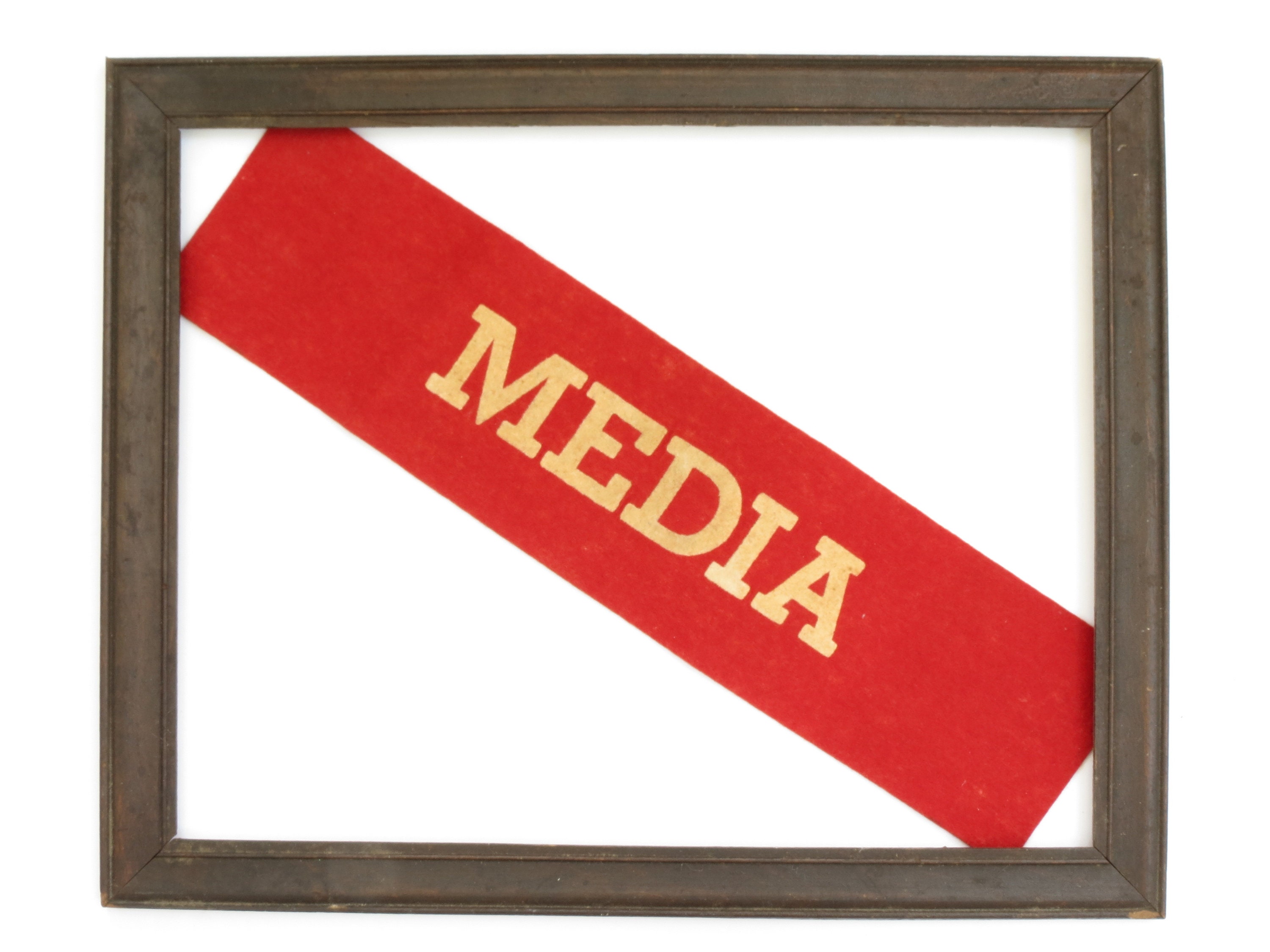Old Felt Media Banner - Vintage Media Advertising Banner - Vintage Red ...